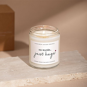 LUMELOOM Sympathy Gifts for Loss of Loved One, Bereavement Gift- 9oz Aromatherapy Lavender Scented Soy Wax Candle-No Words Just Hugs, Think of You, Grief Gift for Women, Condolence gift, Memorial Gift