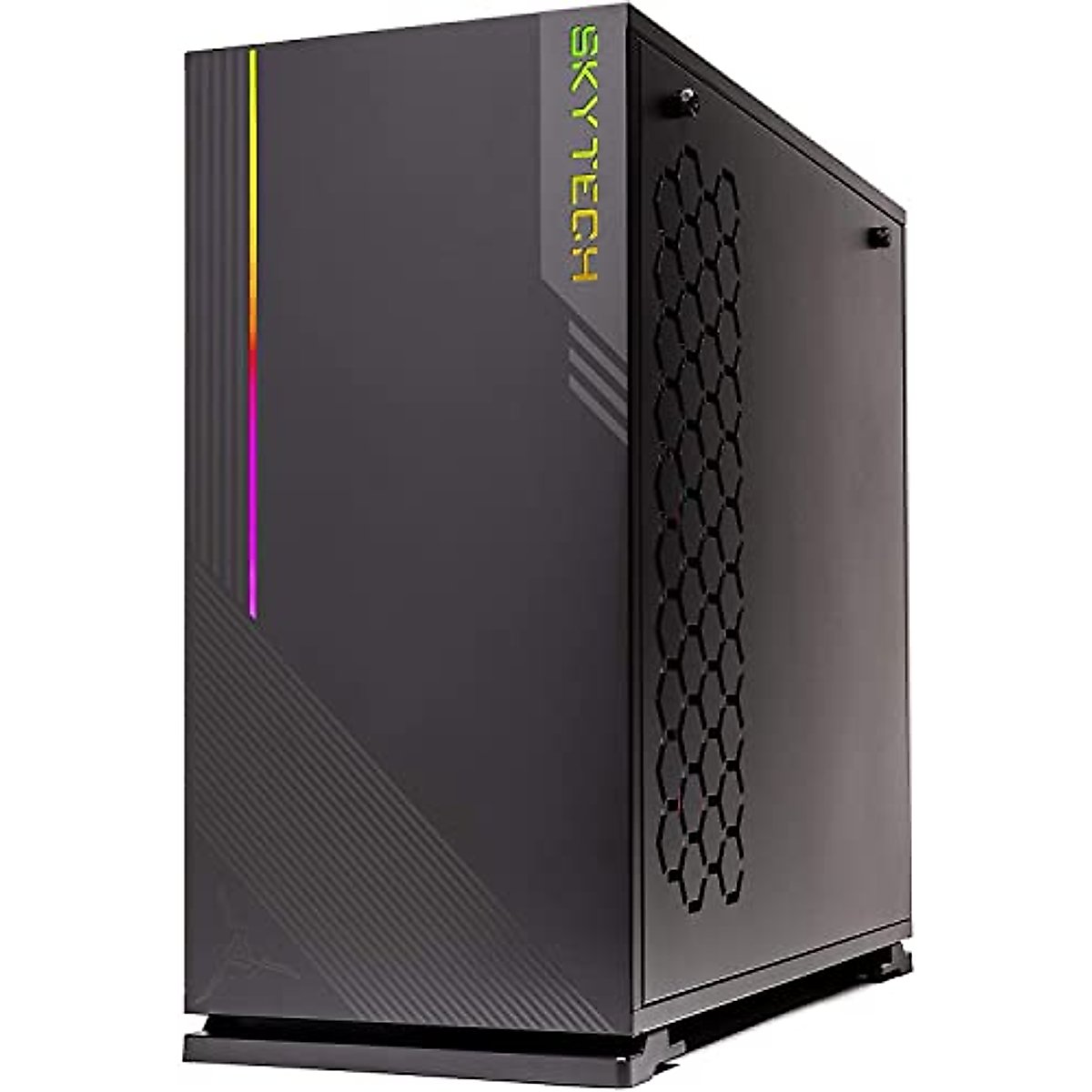 Skytech Gaming Azure Gaming PC Desktop – Intel Core i5 12600K 3.7 GHz, RTX 3060 Ti, 1TB NVME SSD, 16G DDR4 3200, 650W Gold PSU, AC Wi-Fi, Windows 10 Home 64-bit