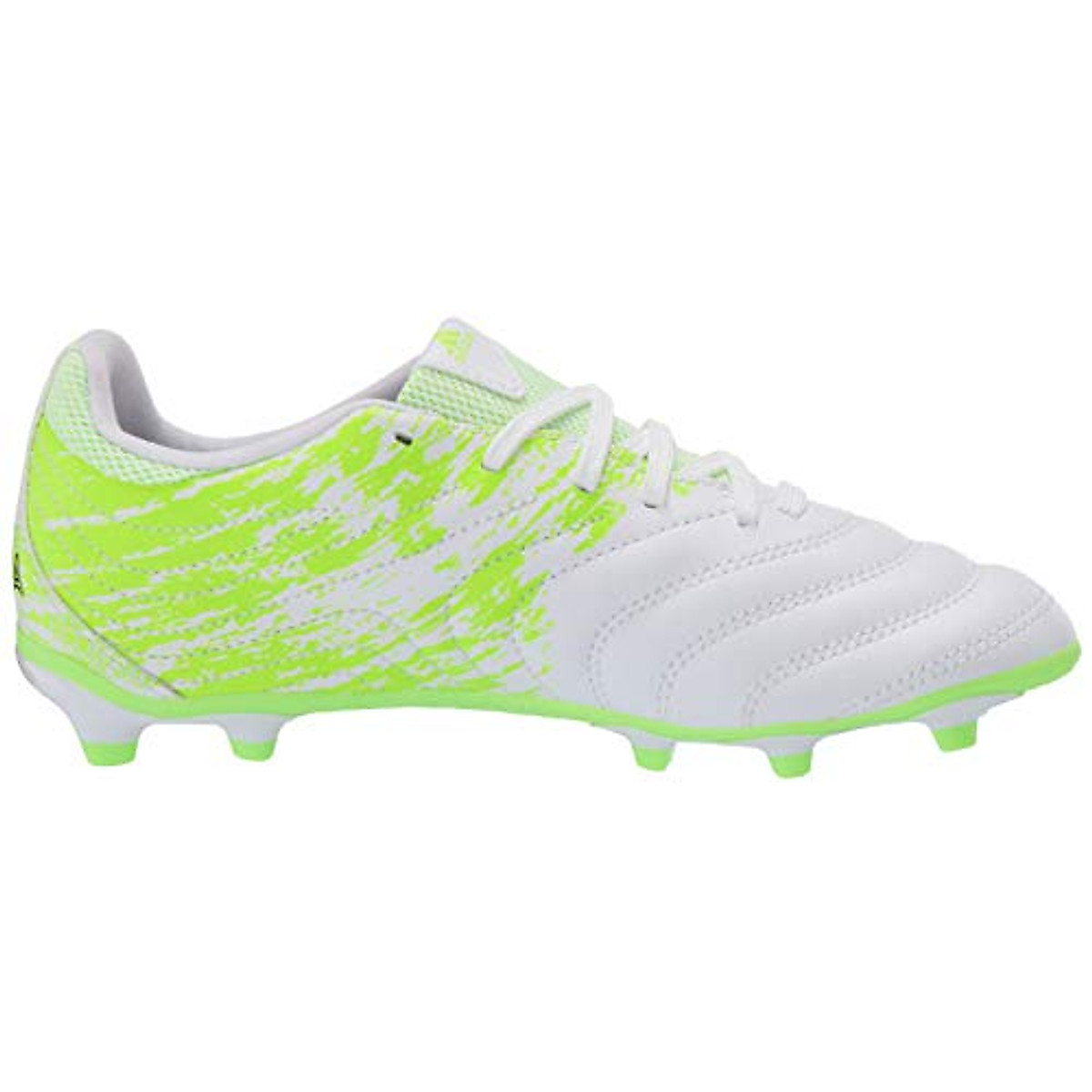 adidas Men's Copa 20.3 Firm Ground Soccer Shoe, White/Black/Signal Green, 7.5 M US