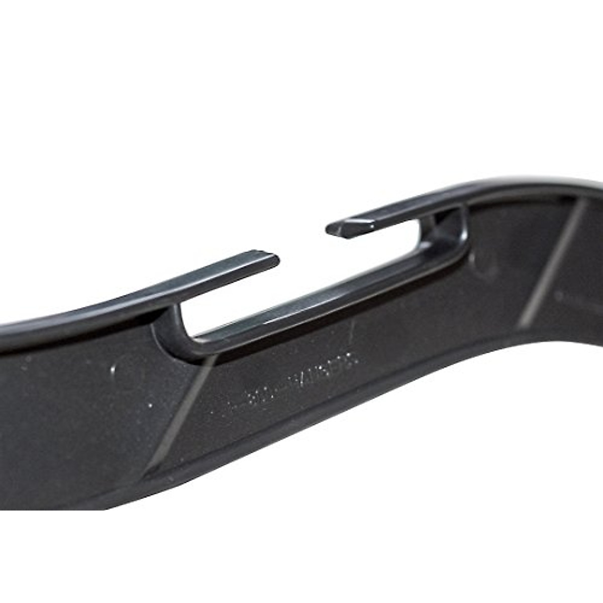 NAHANCO 2500RC Plastic Suit Hanger, Heavy Weight with Metal Clips, 17", Black (Pack of 100)