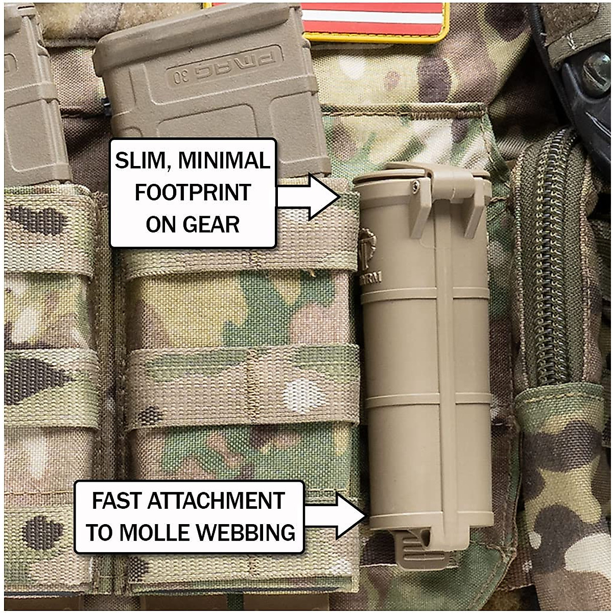 Thyrm CellVault XL Battery Storage (Clear) Case for AA, AAA, CR123, 18650 Batteries, Survival Gear, Made in USA