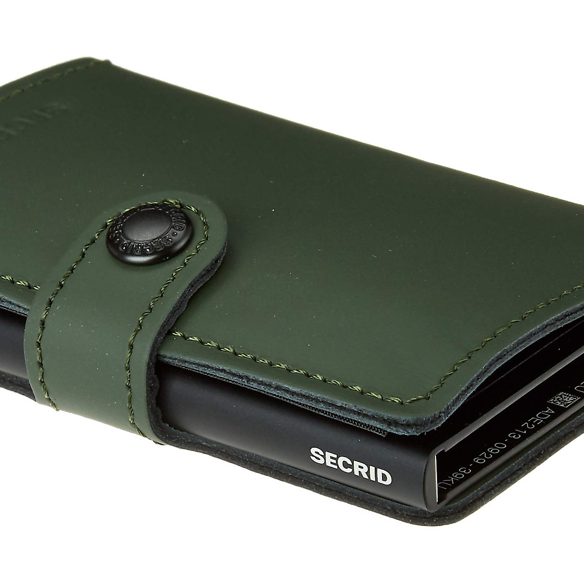 SECRID - Men's Mini Matte Leather Wallet With Rfid Card Protector (Matte Green Black)