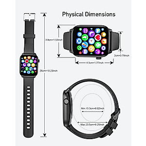 Lightweight Smart Watch for Men and Women - Fitness Tracker Smartwatch Compatible with Android/iOS, Sleep & Heart Rate Monitoring, Blood Oxygen, Weather, IP68 Waterproof, 8 Sport Mode, 1.69" Display