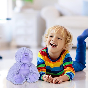 Gorilla Plush Heating Pad Stuffed Animal for Cramps & Stress Relief, Lavender Scent, Adults & Kids, Coolable & Heatable by SuzziPals