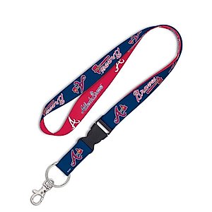 Wincraft MLB Atlanta Braves Lanyard with Detachable Buckle, 3/4"