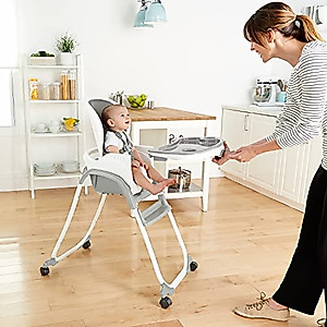 Ingenuity SmartClean Trio Elite 3-in-1 Convertible Baby High Chair, Toddler Chair, and Dining Booster Seat - Slate