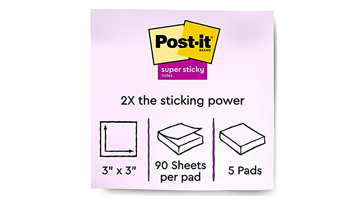 Post-it Super Sticky Recycled Notes - 2X Power, Oasis Colors