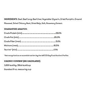 Only Natural Pet MaxMeat Holistic Air Dried Dry Dog Food Meal Topper - All Natural, High Protein, Grain Free and Limited Ingredient - Made with Real Meat - Beef with Pumpkin & Parsley 4 oz - Beef