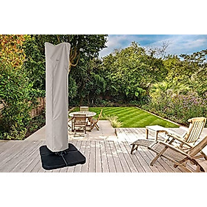Garden Balsam Patio Umbrella Cover for 9ft to 13ft Offset Umbrella, Water Resistant, Curved Cantilever and Straight Pole Parasol Outdoor Umbrellas Cover with Zipper and Rod