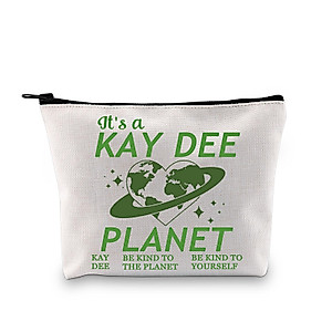 K-D Makeup Bag Sorority Gift Sorority Seminar Gift Greek Recruitment Bid Day Gift Zipper Pouch (K De Planet)