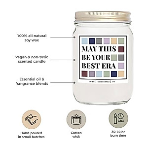 YouNique Designs Birthday Candle 8oz - Womens Birthday Gifts Unique, Best Friend Birthday Gifts for Women Friendship, Sister Birthday Gifts, Birthday Gifts for Teen Girls (Lavender & Vanilla)