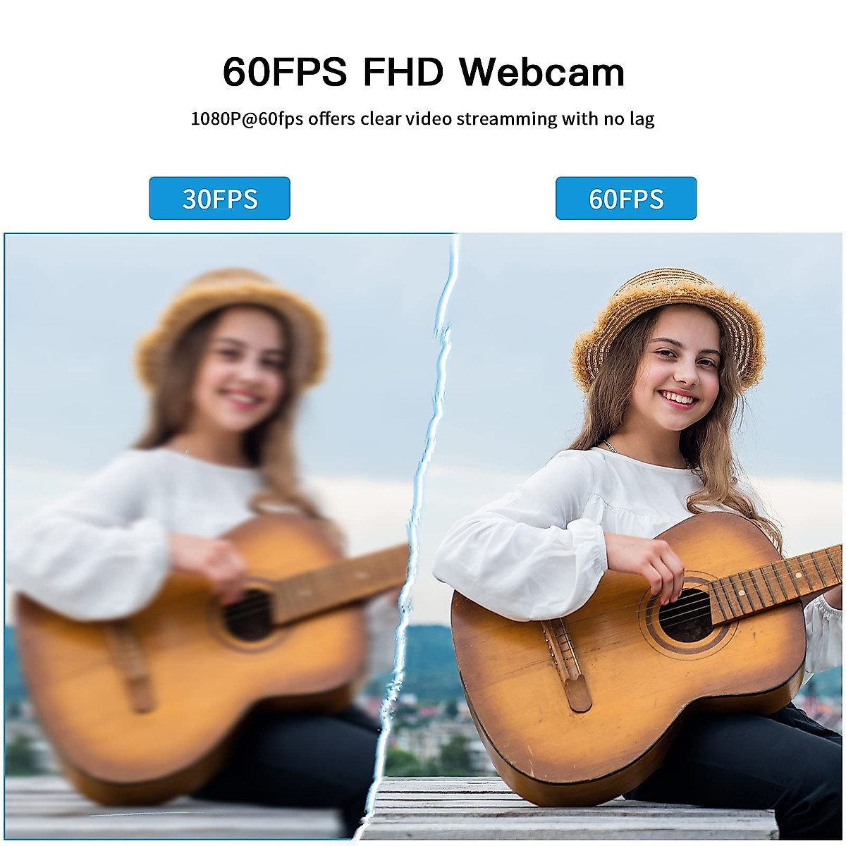 Spedal 1080P 60fps Webcam with Dual Microphone, AutoFocus, Software Included, Ultra HD Streaming Web Camera, USB Computer Camera for Gaming/Online Teaching/Video Calling/Zoom/Skype
