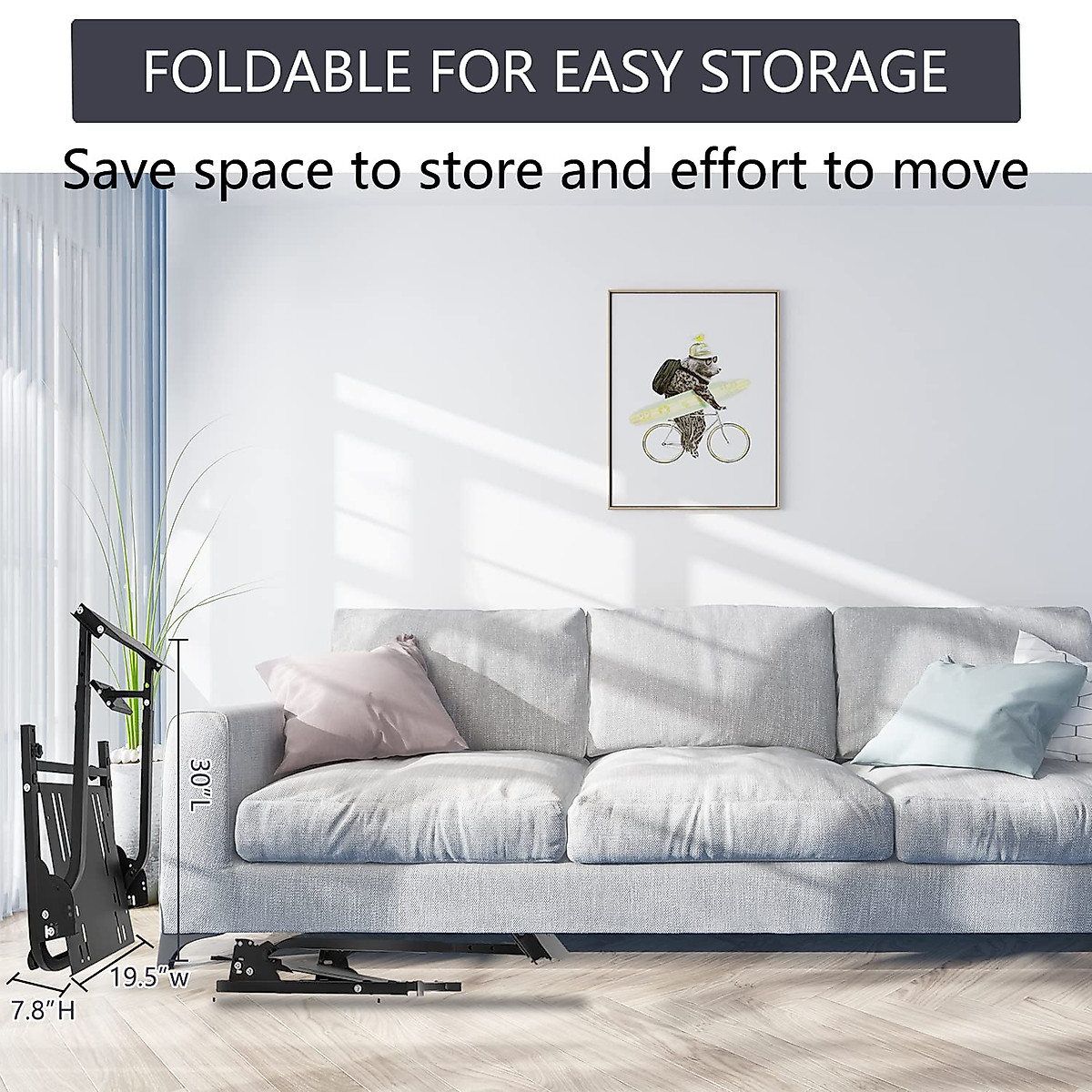 Hottoby Racing Simulaor Cockpit Aluminum Profile Truck Simulator with Red Seat&Monitor Frame Fit for Logitech/Thrustmaster/Fanatec G920,G923&T80 F1 Professional,No Handbrake,Pedals,Steering Wheel