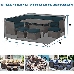 Outdoor Furniture Cover Waterproof/Patio Table and Chair Covers 150x110x28in /LxWxH Waterproof Patio Furniture Covers Outdoor Waterproof Table Covers Anti-UV Outside Sectional Sofa Set Covers