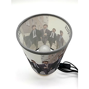 Table Lamp Bedside Night Light Beatles Wood Base Room Decoration or Great Gift Ideas