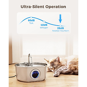 Neareal Cat Water Fountain Replacement Water Pump for 108oz/3.2L Automatic Pet Fountain Dog Water Dispenser