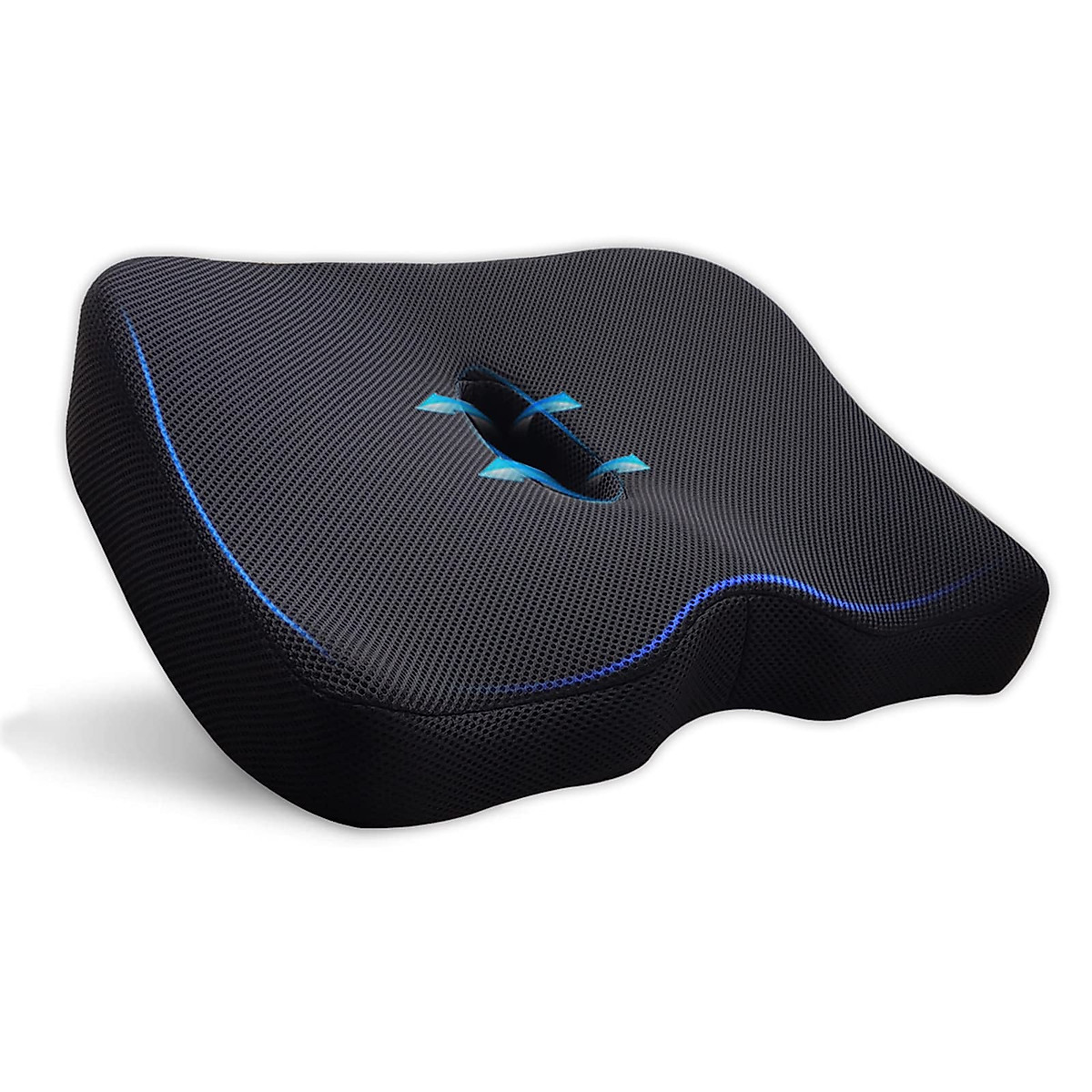 ORIAPT Memory Foam Seat Cushions Coccyx Tailbone Pad Ergonomic Design for Office,Dinning,Gaming Chairs, Auto Seats,Wheelchairs 18 * 16 in.