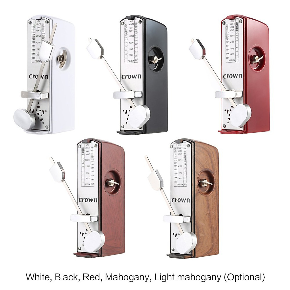 Btuty Mechanical Metronome Portable Mini Universal Metronome 11cm Height for Piano Guitar Violin Ukulele Chinese Zither Music Instrument (Light mahogany)