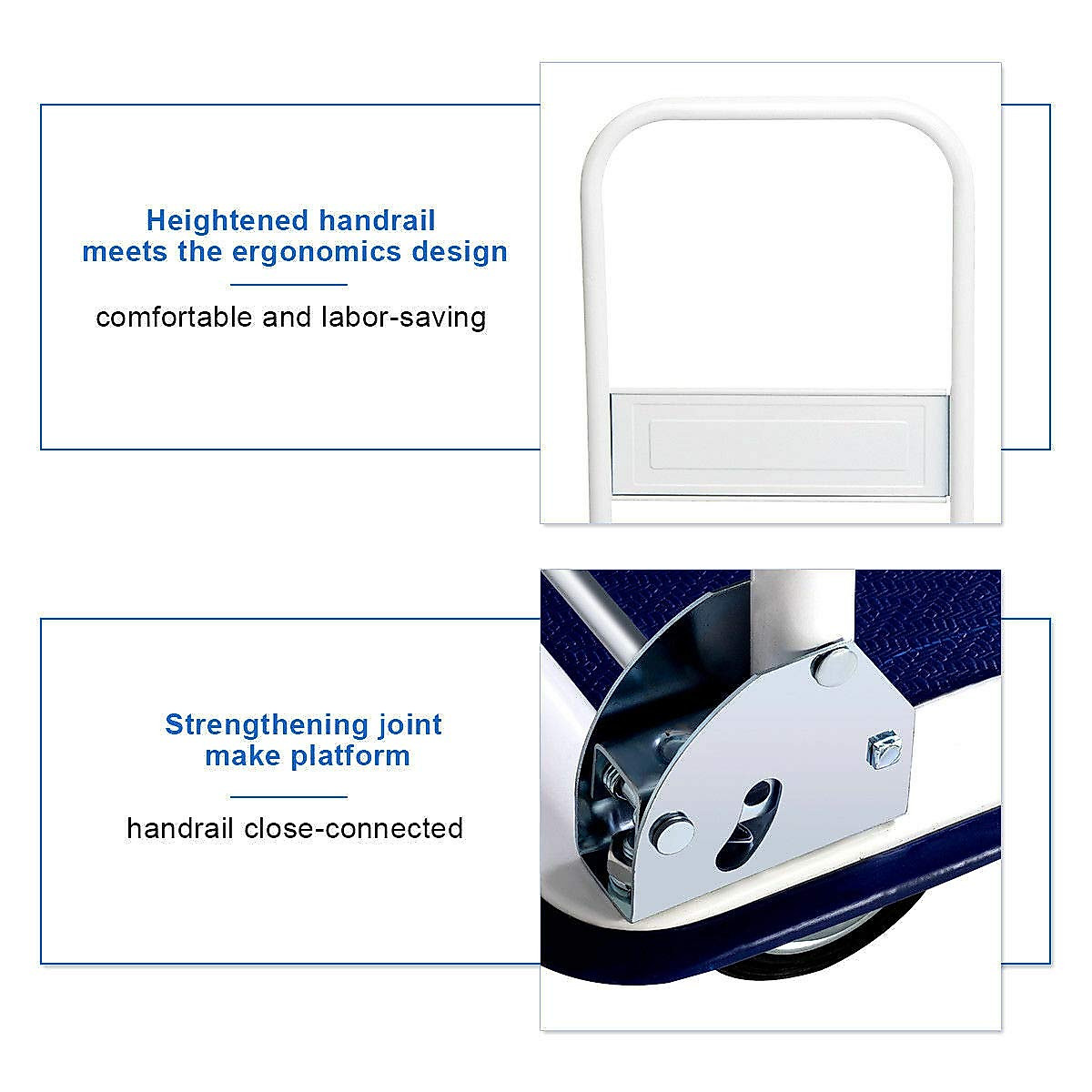 TimmyHouse Push Cart Dolly Platform Hand Truck Warehouse Mover Heavy Duty Folding Warehouse