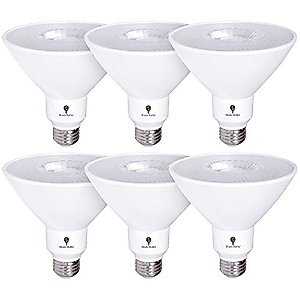 6 Pack High Power Outdoor PAR38 17W 170Watt Equivalent 1700 Lumens LED Cool White Dimmable Flood Light Bulb Waterproof E26 5000K Daylight Bulbs - Security Backyard Garage Led Spotlight