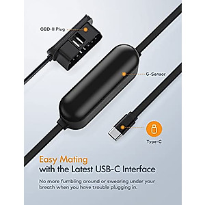 iZEEKER 11.5ft Type-C USB Hardwire Kit Fuse for Dash Cam, Widely Compatible with 11.5V-40V Car Dashcam Charger Pord