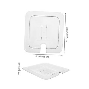 Hoement 4pcs Dinner Plate Cover Universal Pan Cover Polycarbonate Food Pan Lids Polycarbonate Cover with Handle Pan Covers Hotel Food Pan Cover Steam Pan Cover Transparent Plastic