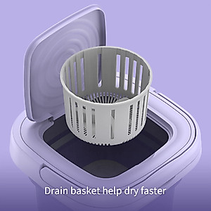 Portable Washing Machine,8L Foldable Mini Washing Machine,FOVXYVO Portable Washer for Underwear,Socks,Baby Clothes,Towels,Pet Items,Apartment,Hotel,RV,Home,Dormitory,Camping,Sickroom,Purple