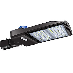 LEDMO LED Parking Lot Light 200W, Commercial Outdoor Area Lighting with Dusk to Dawn Photocell, Super Bright 5000K 26000 LM Slipfitter Mount