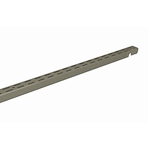 ClosetMaid ShelfTrack Nickel Standard Upright, Closet System Hardware, 48 in., Double Slot, Durable Steel for Closets, Pantries, Utility, Laundry
