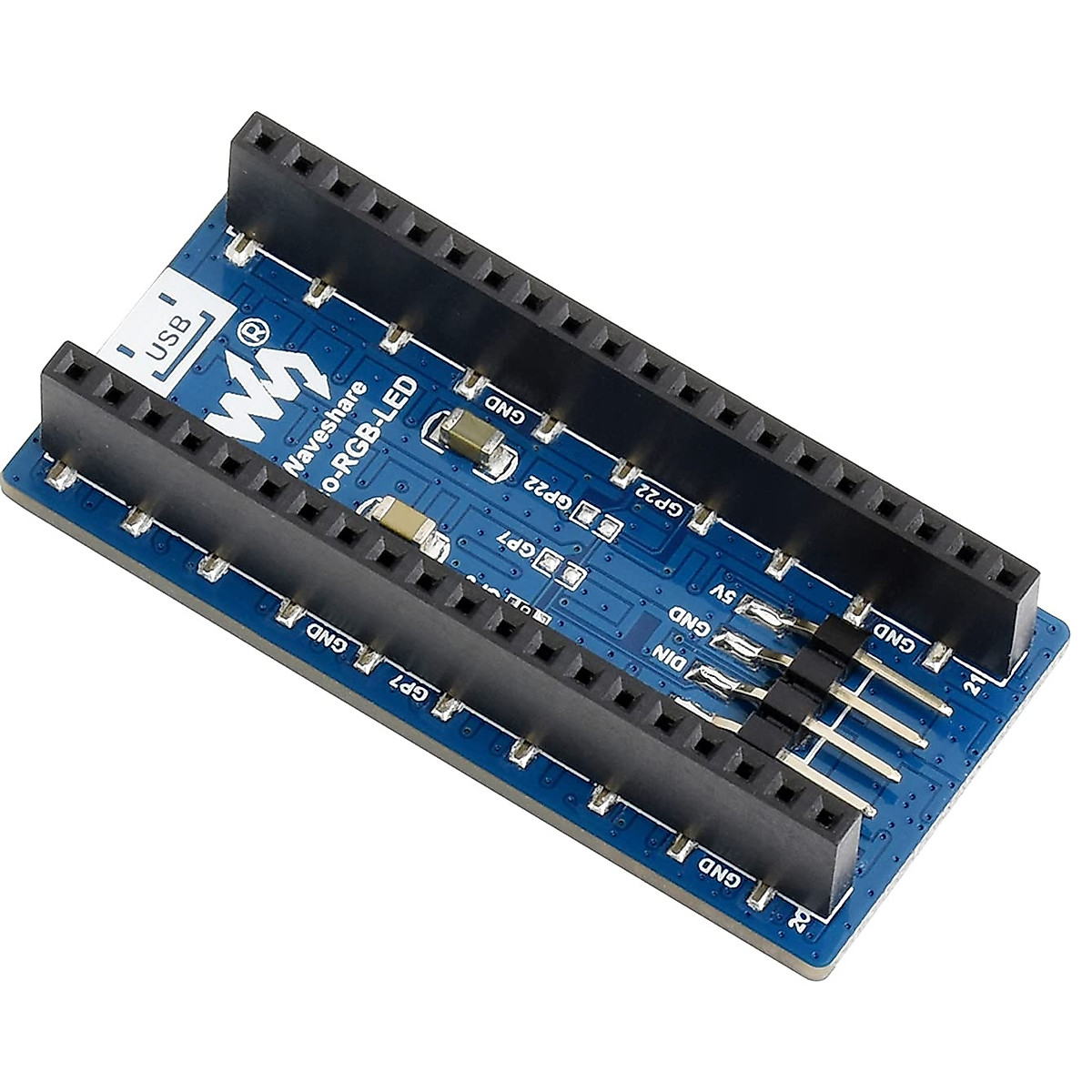 RGB Full-Color LED Matrix Module for Raspberry Pi Pico, 16×10 Grid,with Embedded Controller IC and LED Chip,Programmed and Controlled by Pico,High Standard and Colorful Dot Matrix Visual Effects
