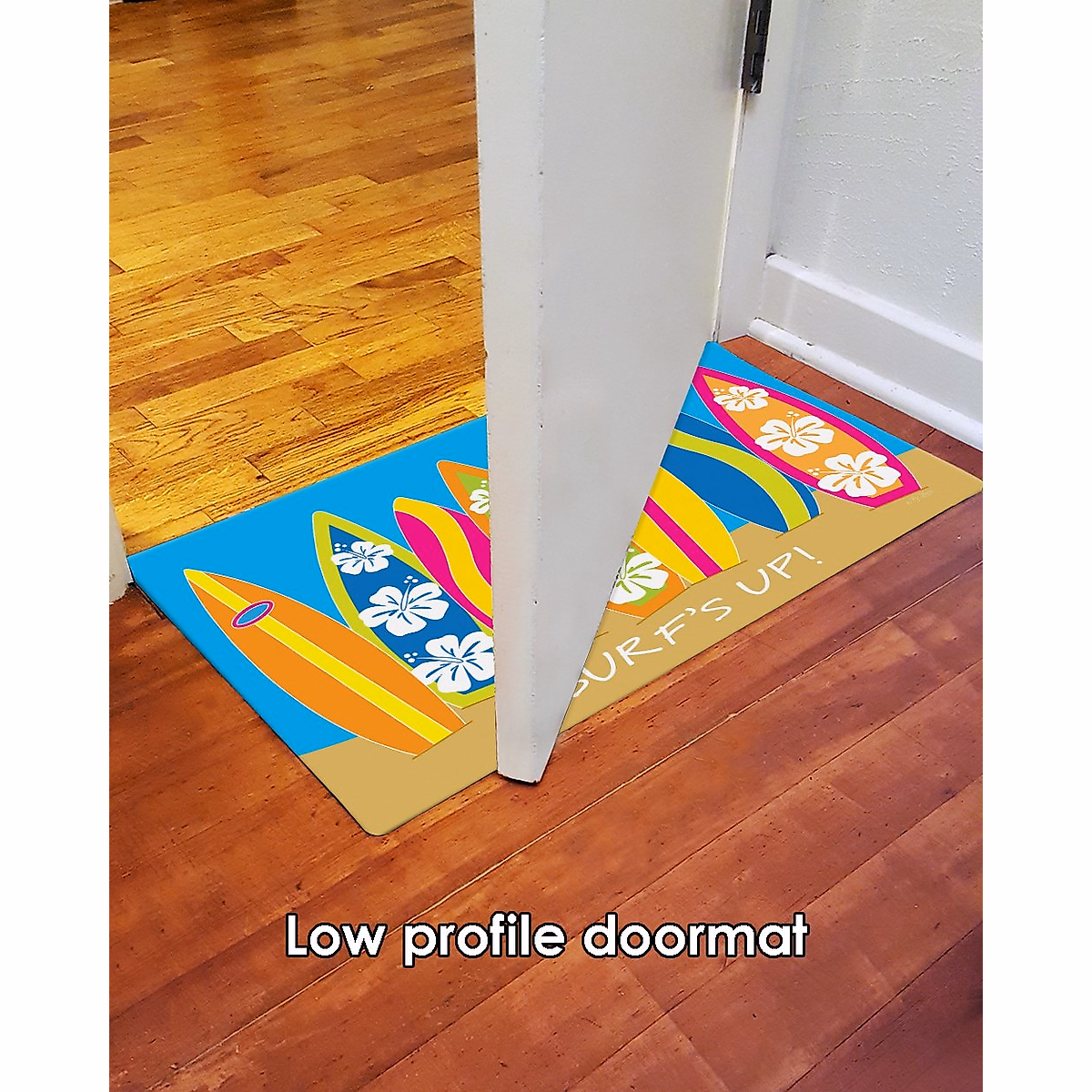 Toland Home Garden 800228 Surf Boards Summer Door Mat 18x30 Inch Beach Outdoor Doormat for Entryway Indoor Entrance