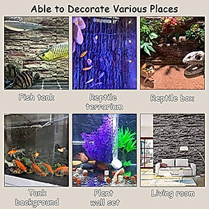 Tfwadmx Rock Terrarium Background 3D Reptile Tank Background Board Amphibian Stereo Backdrop Wall Snake Habitat Decor for Lizard Bearded Dragon Gecko Spider Chameleon Turtle Fish (Yellow Rock)