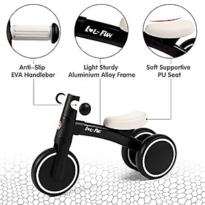 LOL-FUN Baby Balance Bike 1 Year Old Boy Birthday Gift, Baby Girls and Boys Toys for 1 Year Old, Baby First Bike One Year Old