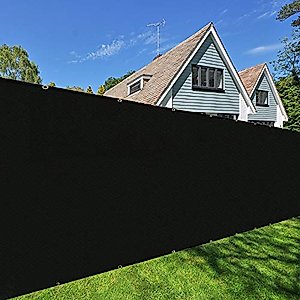 Orgrimmar Privacy Screen Fence Black 6’x50’ Heavy Duty Garden Fence Mesh Shade Net Cover for Outdoor Wall Porch Patio Backyard Balcony