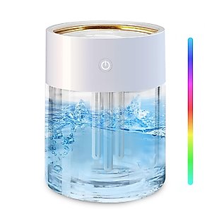 Humidifiers for Bedroom with 7-Color Night Light, 2.2L Ultrasonic Quiet Cool Mist Humidifiers for Home Baby Nursery & Plants with 3 Hole Nozzle, Top Fill Humidifier, Auto Shut-Off, 3 Spray Modes