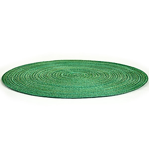 DII Tabletop Collection, Variegated Round Placemat, Round, 15" Diameter, Sparkle Green, 6 Piece