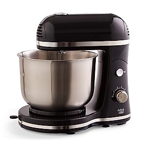 DASH Delish by DASH Compact Stand Mixer, 3.5 Quart with Beaters & Dough Hooks Included - Black