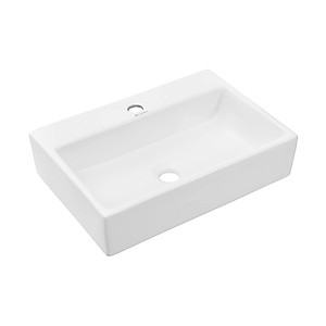 Claire 20 Rectangle Ceramic Vessel Sink, Matte Black