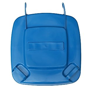 Baluue Outdoor Litter Box Square Trash Can Lid- Large Waste Bin Lid, Plastic Dustbin Lid Accessories for Outdoor Garden Replacement (Blue, 50L) Outdoor Trashcan