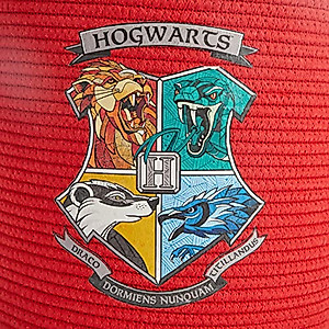Idea Nuova Harry Potter Hogwarts Rope Storage Organizer Bin, 15" H x 14" W