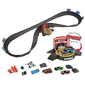 Far Out Toys NASCAR Crash Circuit Ultimate Road Course Bundle with Huge Race Track, Winner’s Circle, 4 Cars Total | Electric Powered, Over 6 Ft Assembled | Capture The Momentum and Thrill of Nascar