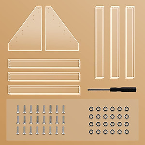 Benbilry 6 Tiers Acrylic Nail Polish Organizer 72 Bottles Essential Oil Stand Clear Holder Sunglasses Eyeglasses Display Makeup Organizer(6 Tiers)