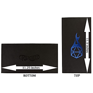 Forged Dice Co. Dice Battle Pit Dice Tray - 2 Dice Trays in 1 with Staging Area - Rolling Tray and Storage Compatible with Any Dice Game, D&D and RPG Gaming - Blue