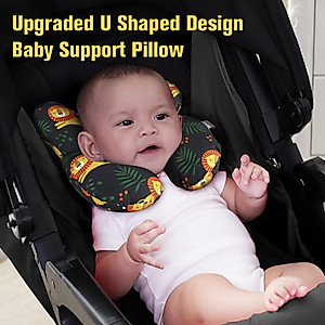 KAKIBLIN Baby Neck Pillow, Upgraded Baby Support Pillow,Baby Neck Support Pillow for Carseat, Newborn Neck Support for Car Seat,Pushchair,Travel