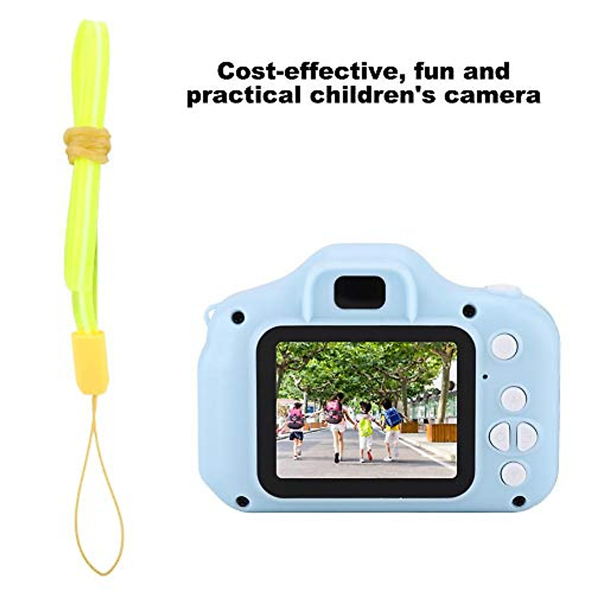 Socobeta Mini Digital Camera X2 Portable 2.0 inch IPS Color Screen Children's Digital Camera HD 1080P Camera(Blue)