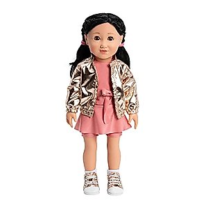 ADORA Amazon Exclusive Amazing Girls Collection, 18” Realistic Doll with Changeable Outfit and Movable Soft Body, Birthday Gift for Kids and Toddlers Ages 6+ - Athletic Lily