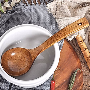 Wooden Ladle. Long Handle Ladle Utensils for Soup.Handmade for Kitchen Cookware (Ladle)