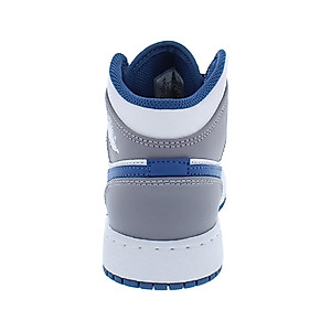 Nike mens Air Jordan 1 Mid Shoes, Cement Grey/White-true Blue, 10