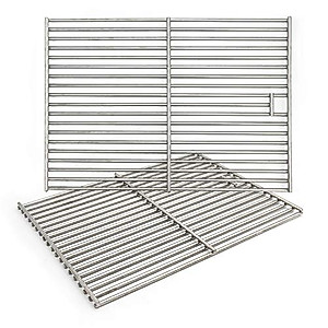 Hongso 17 3/8" Solid 304 Cooking Grill Grid Grate for Home Depot Nexgrill 720-0830H, Charbroil 466446015, 463241113, 463446017, 466446015, 466446115, Master Forge 1010037 Gas Grills, 2 Pack, SC1712