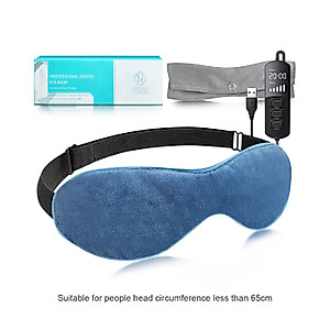 Aroma Season Heated Eye Mask for Dry Eyes, Warm Eye Compress with Flaxseed Grapahene FIR for MGD, Dry Eye Syndrome, Chalazion Blepharitis Stye Eye Treatment, Steam Moist to Unclog Glands (Blue)